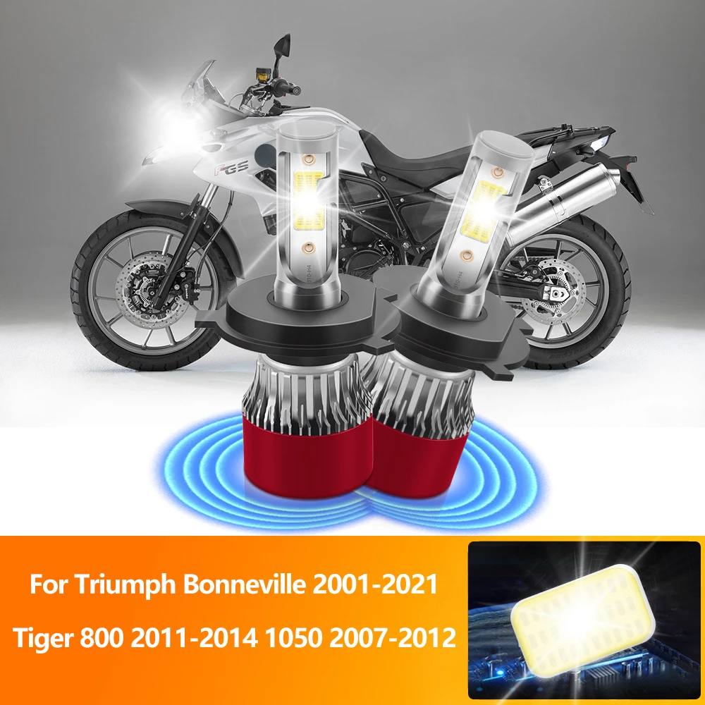 20000LM LED Motorcycle Headlight 6000K Motorbike Light 12V For Triumph ...