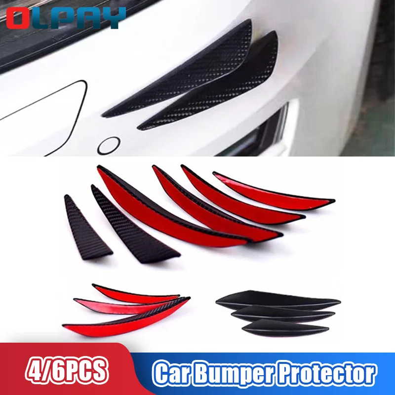 4/6pcs Universal Car Front Bumpers Lip Decoration Diffuser Splitter ...