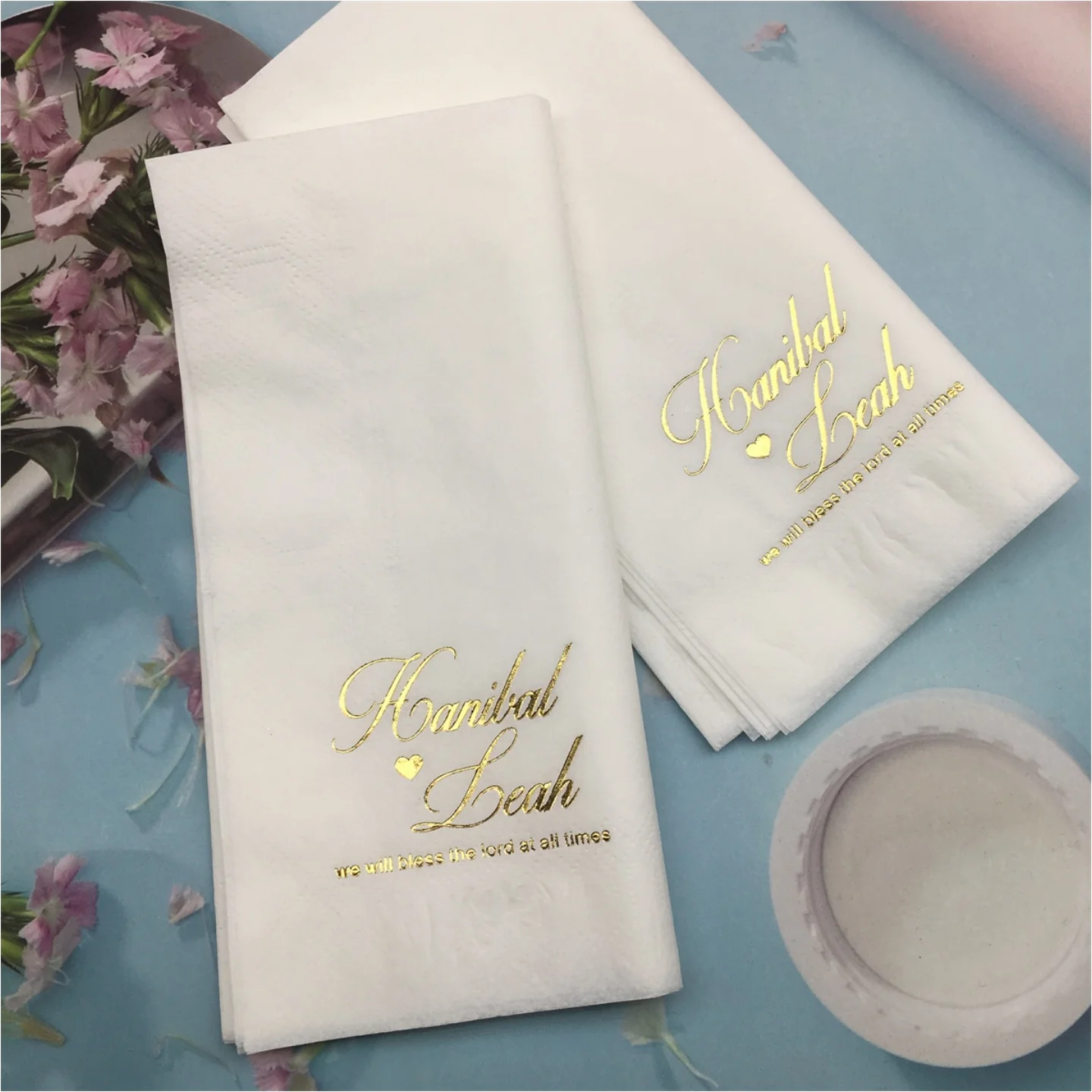 80pcs Personalized 3 Ply Wedding Napkins All You Need is Love and Pizza ...