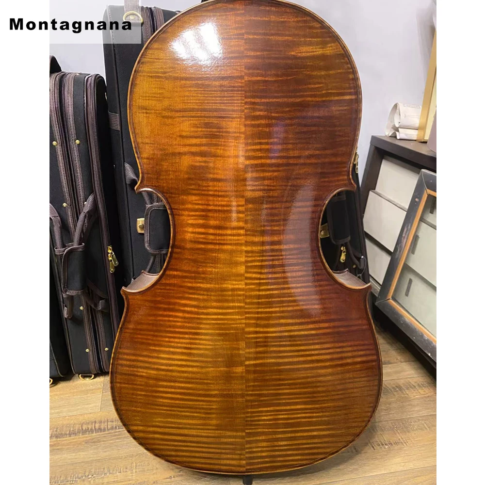 professional level Montagnana Cello solid wood handmade cello 4/4 Flame ...