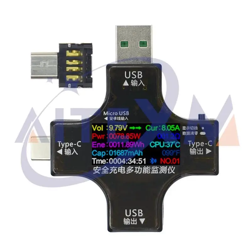 TYPE-C-USB-Tester-TFT-Color-Bluetooth-Type-C-PD-Digital-Voltmeter ...