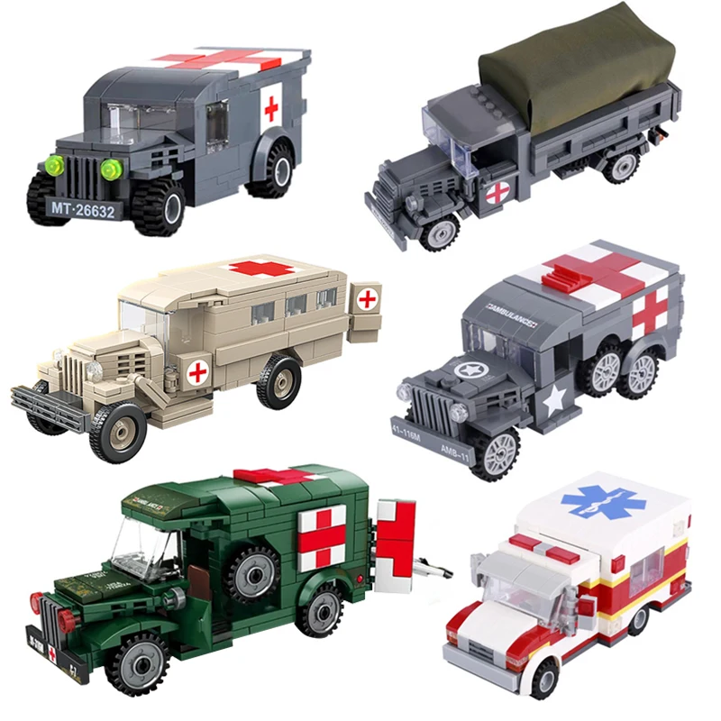 Ambul-ncia-Militar-S-rie-Medical-Vehicle-Block-Modelo-de-caminh-o ...