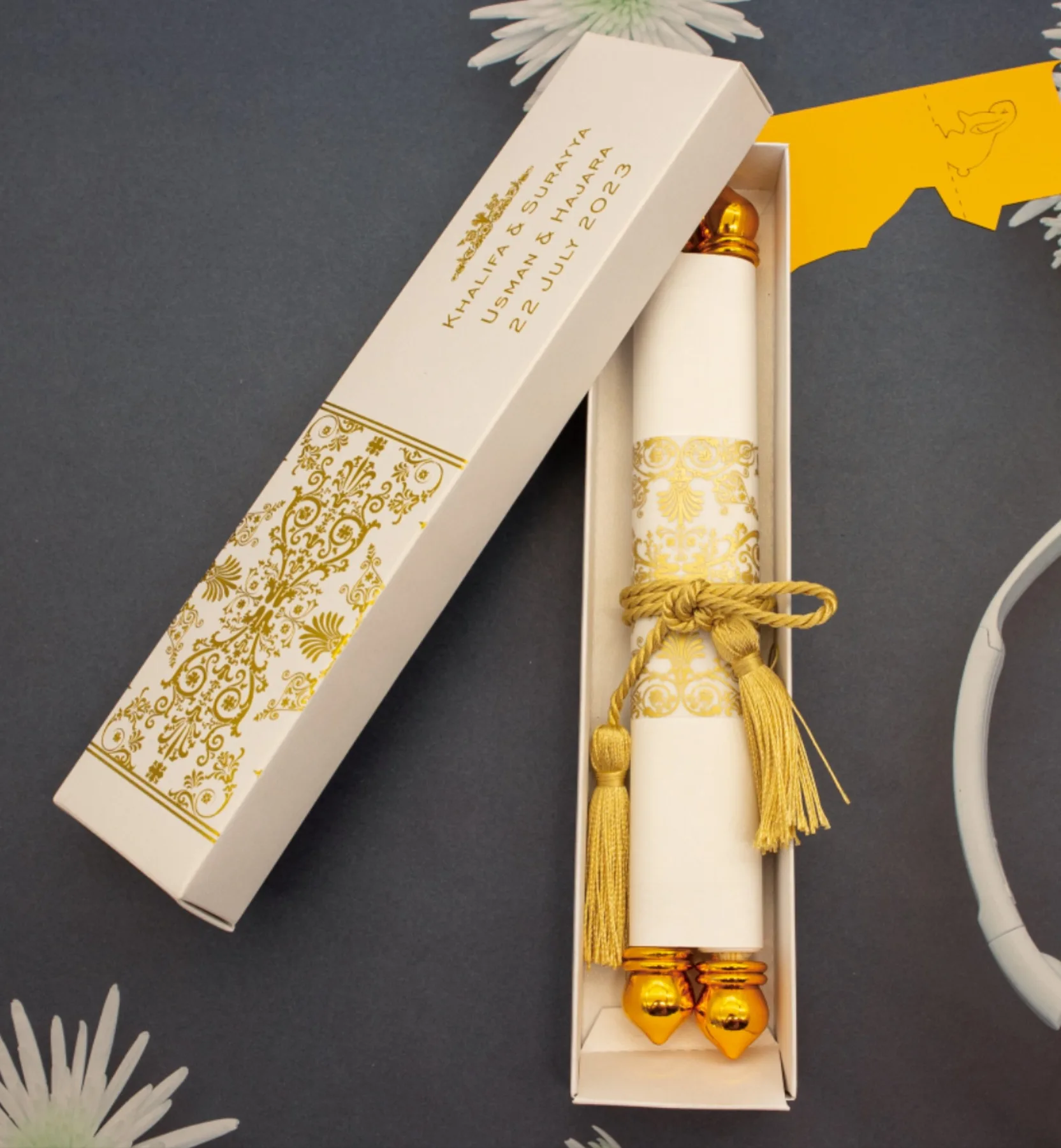 SSD-100Pairs-Personality-Customize-Pearl-Paper-Scrolls-Set-Invitation ...