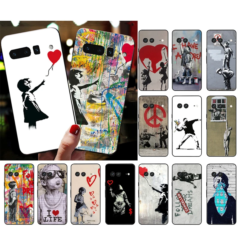 Street Art Banksy Graffiti Phone Case For Google Pixel 10 9 Pro XL 9A 8 ...