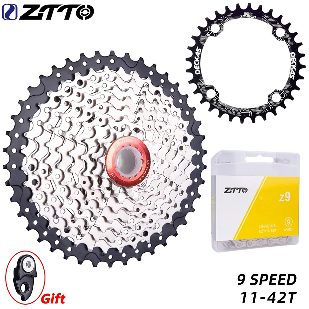 ZTTO MTB 자전거 9 단 11 42T 카세트 9S11 42T MTB 자전거 프리휠, 고품질 산악 자전거 9V K7 스프로킷 ...