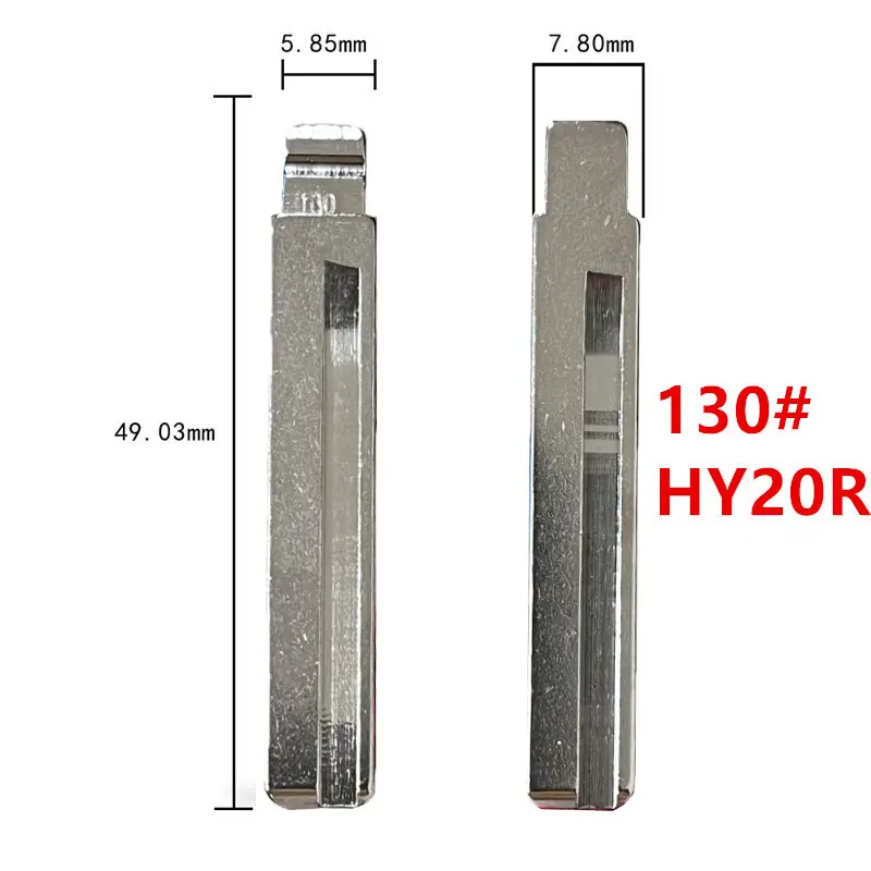 10pcs 130# HY20 Metal Uncut Blank Flip Remote Key Blade for Hyundai Kia ...