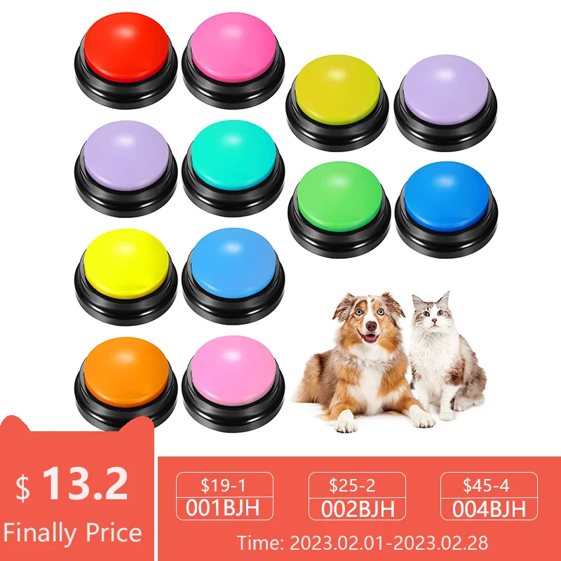 Voice Recording Button Pet Toys Dog Buttons For Communication Pet ...