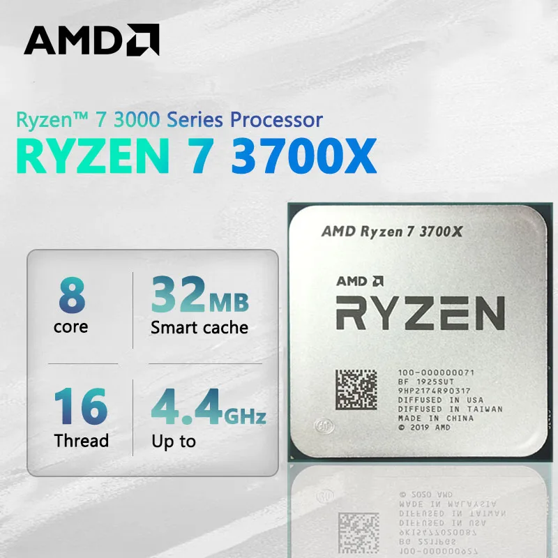 AMD-Ryzen-7-3700X-R7-3700X-New-8C-16T-7NM-65W-L3-32M-100-000000071 ...