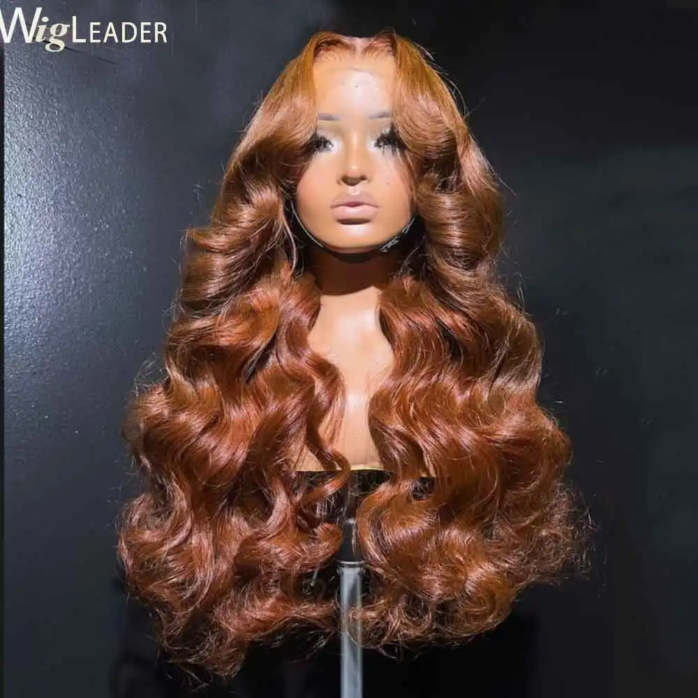 Heat-Resistant-Synthetic-Hair-Ginger-Color-13x6-Lace-Front-Wigs-250 ...
