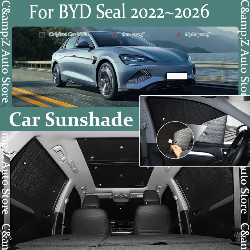 BYD 씰 EK 2022 2023 2024 2025 2026 차량용 햇빛 가리개, 자외선 차단 사이드 윈도우 햇빛 가리개, 앞 ...