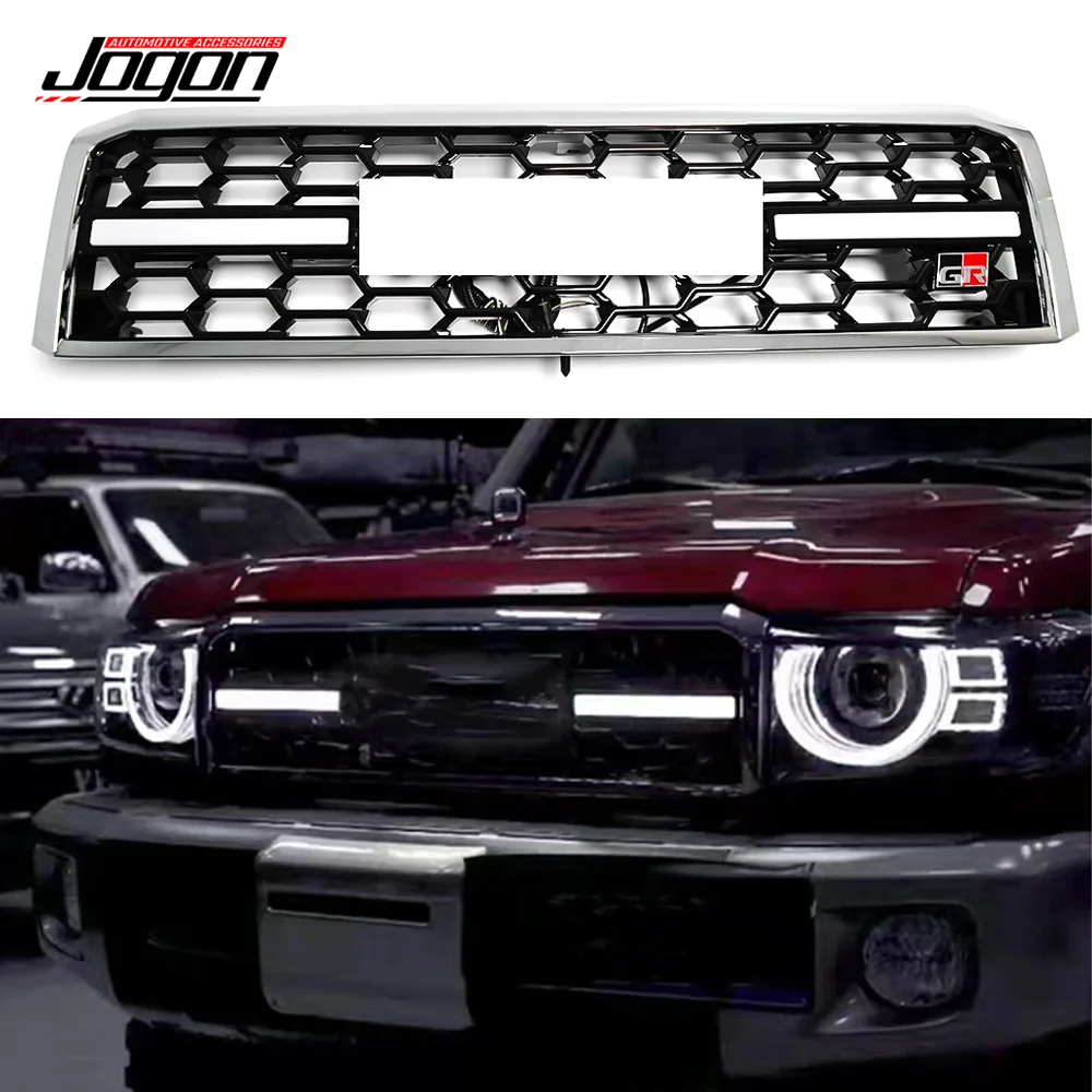 LED GR Style Front Bumper Grille Racing Grill For Toyota Land Cruiser ...