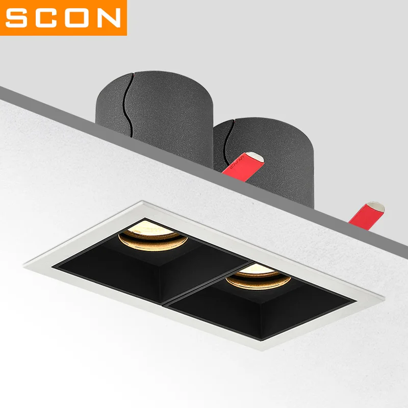 Scon Led Recessed Downlight Frame Square Double Head Detachable ...