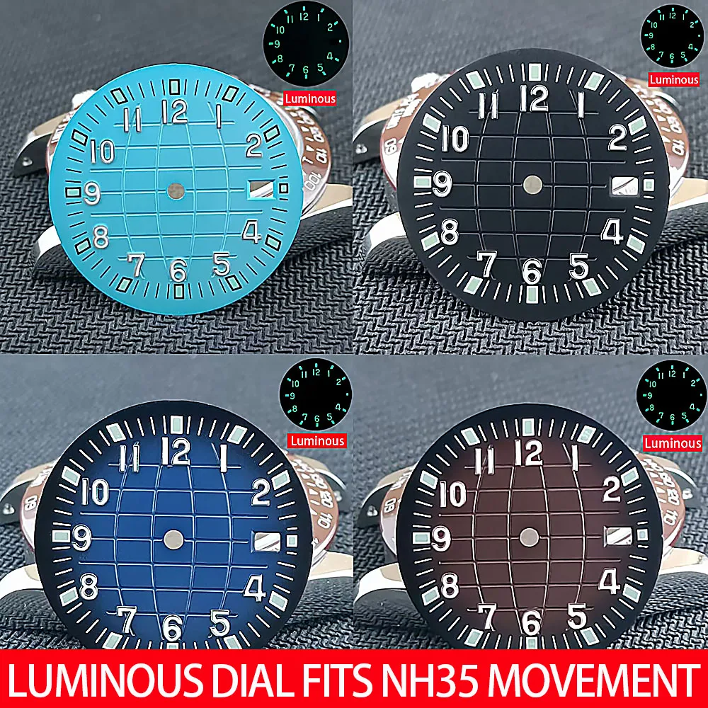 Cadran-de-montre-mouvement-m-canique-automatique-cadran-Shoous-vert ...