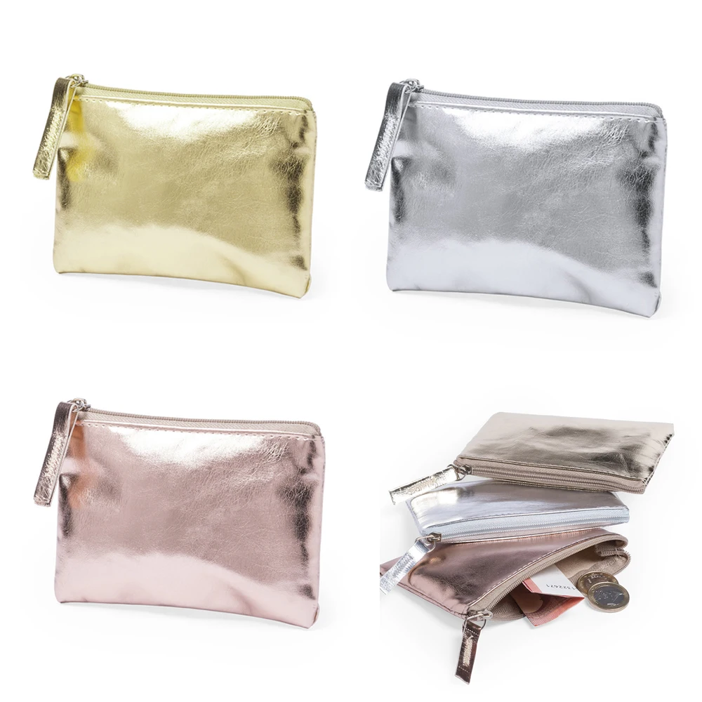 NEW-Silver-Gold-PU-Leather-Coin-Purse-Wallet-Simple-Fashion-Waterproof ...