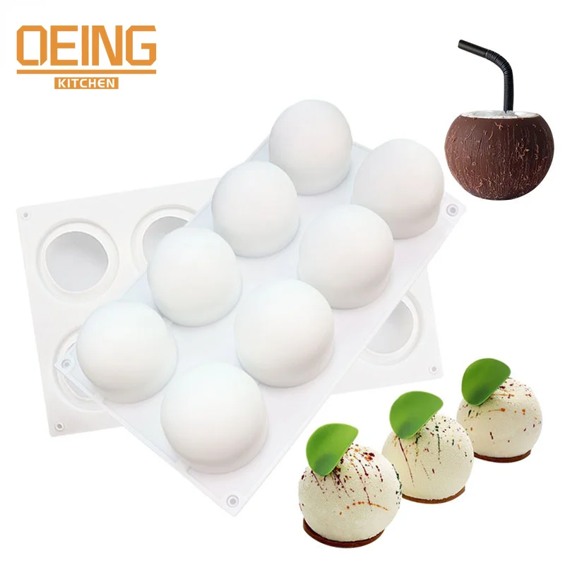 Round-Ball-Shaped-Silicone-Cake-Mold-for-Chocolate-Mousse-Cheese-Bread ...