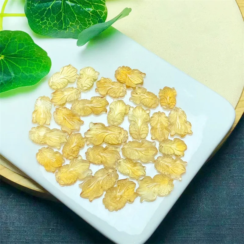 3PCS-Natural-Citrine-Goldfish-Carvings-Quartz-Crystals-Healing-Stone ...