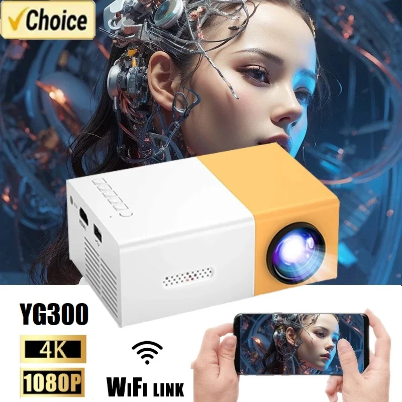 YG300-Mini-Portable-LED-Outdoor-Mini-HD-1080P-Mobile-Projector-Children ...