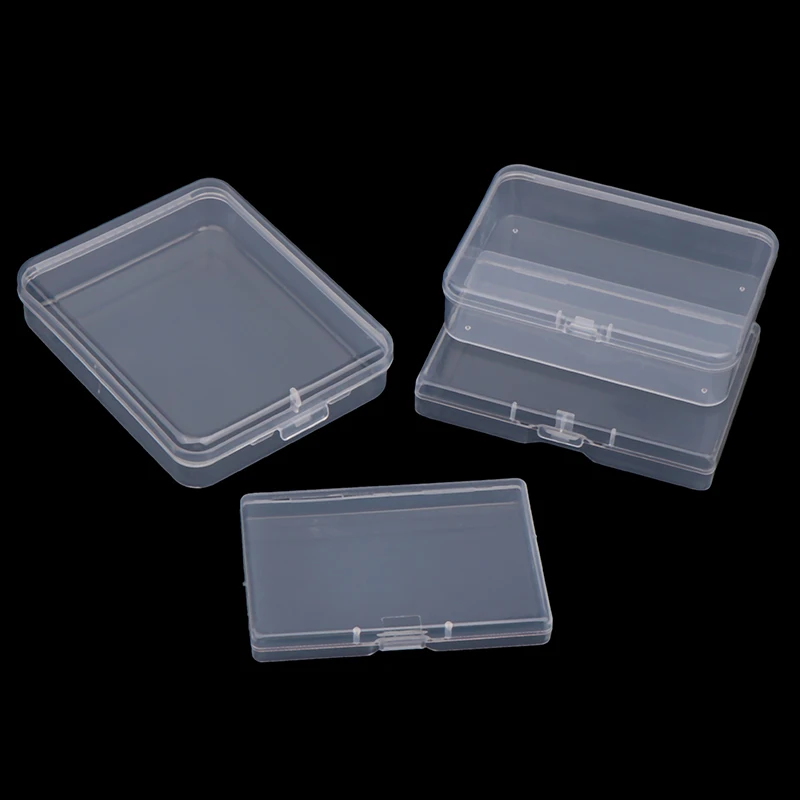2Pcs INS Transparent Rectangular Photocard Storage Box Photo Small Card ...