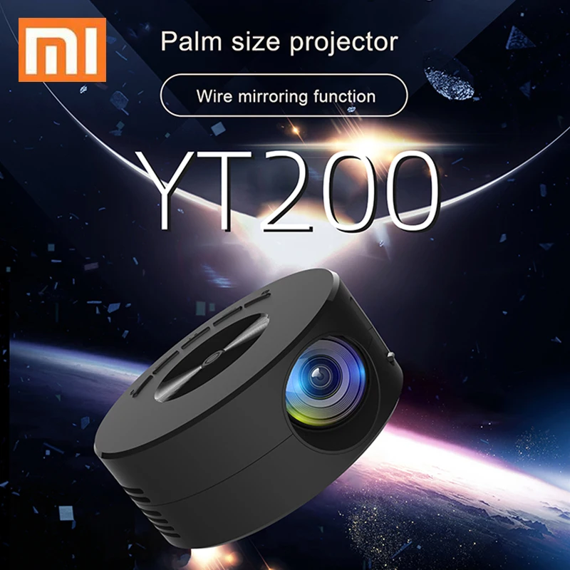 샤오미 YT200 미니 모바일 프로젝터, 휴대용 미니 프로젝션 영화 재생 스크린 미러링 스마트 원격 제어 프로젝터 ...