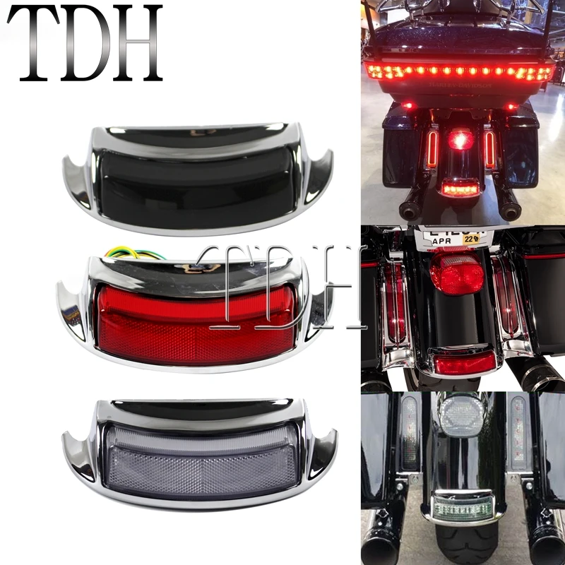 Motorcycle Rear Fender Tip Brake Taillight LED Light For Harley Touring ...
