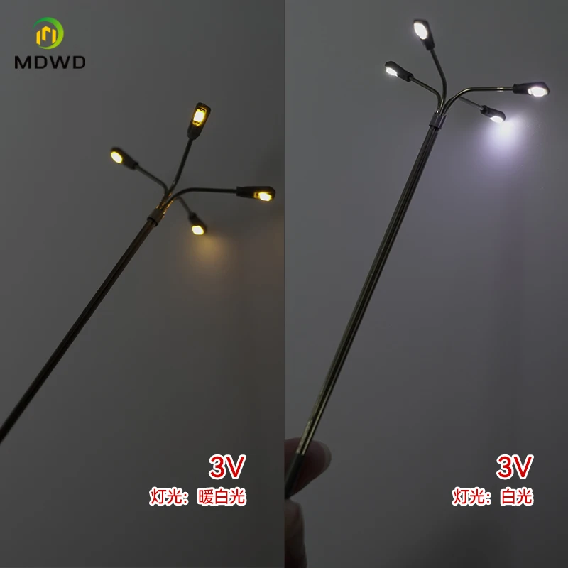 1pcs 3V Model Building Steel N Scale Street Railway Train Lamp Post ...