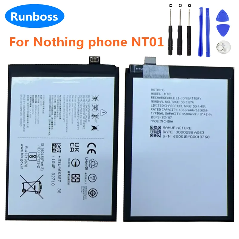 New High Quality Battery 4500mAh NT01 For Nothing phone NT01 Nothing ...