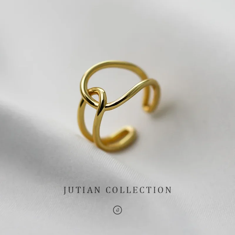 Simple-Cross-Ring-For-Women-Unique-Niche-Design-Open-Ring-European-American-Style-Suitable-For ...