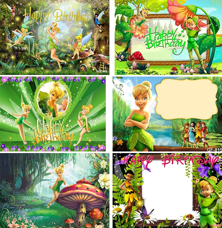 Disney-Wonderland-Tinker-Bell-Backdrop-Kids-Birthday-Background-Fairy ...
