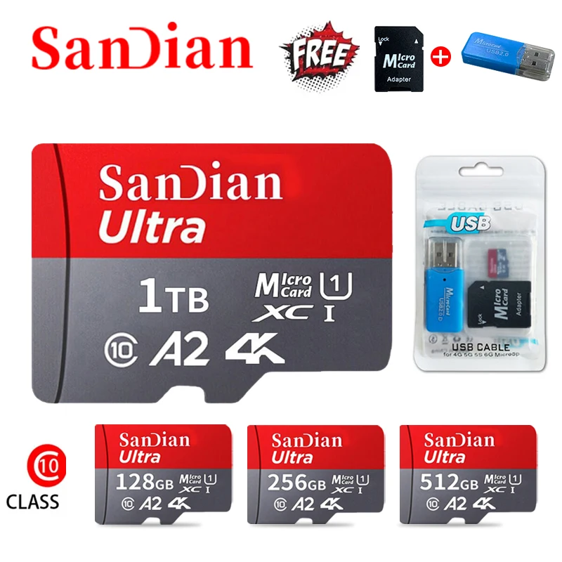 Original-1TB-Mini-SD-Card-128GB-High-Speed-Micro-SD-Card-256GB-Class10 ...