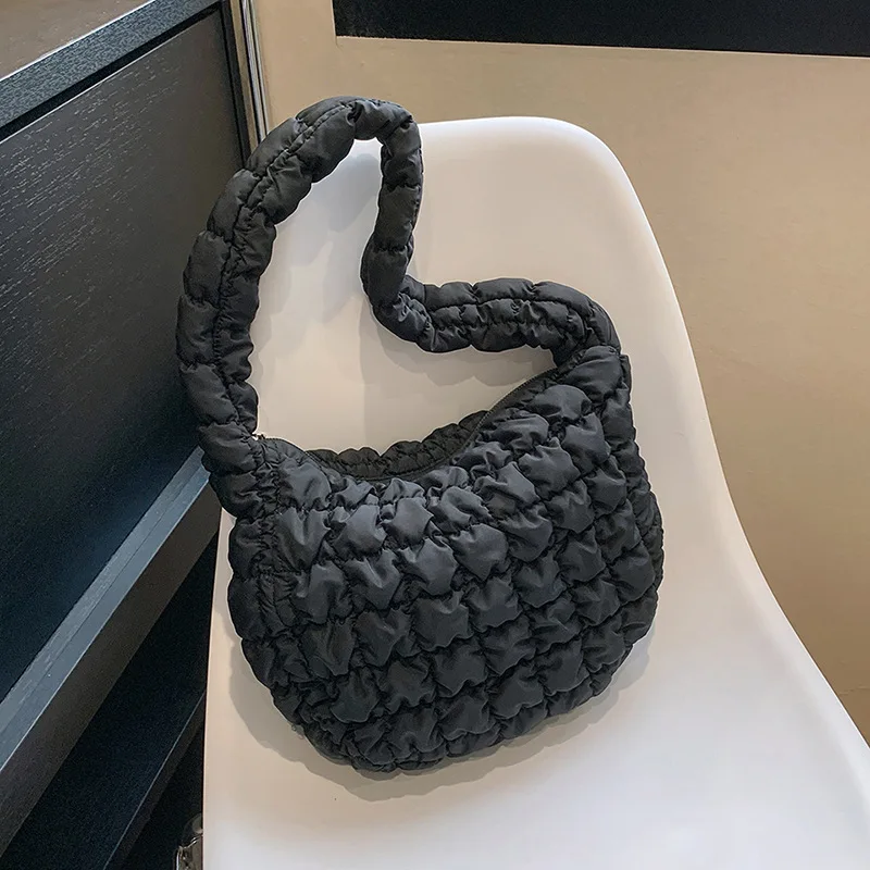 Quilted-Pleated-Crossbody-Bag-for-Women-Padded-Shoulder-Bag-Ruched ...