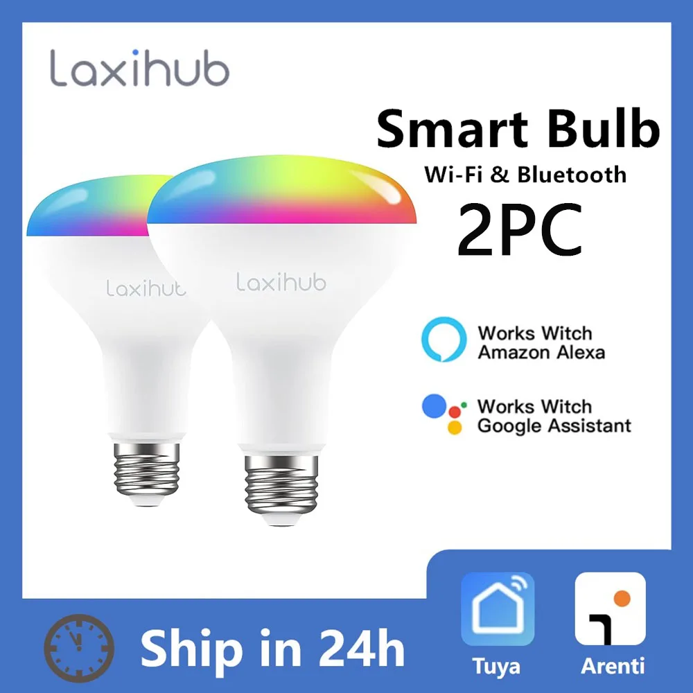 Laxihub-L-mpada-Inteligente-Tuya-Wi-Fi-L-mpada-LED-com-mudan-a-de-cor ...