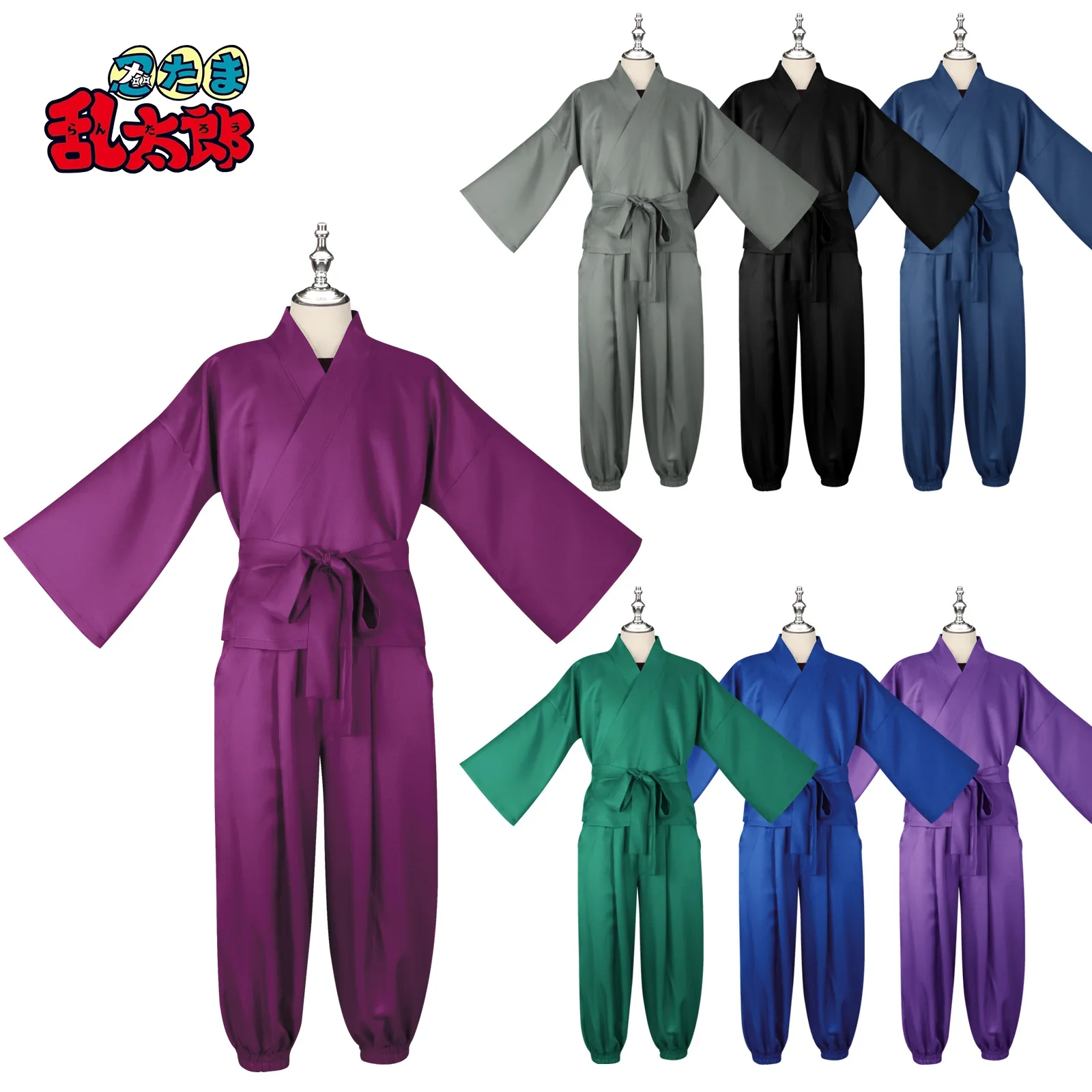 Anime Ninja Nintama Rantaro Cosplay Costume Ninja Anime Full Set Multi ...