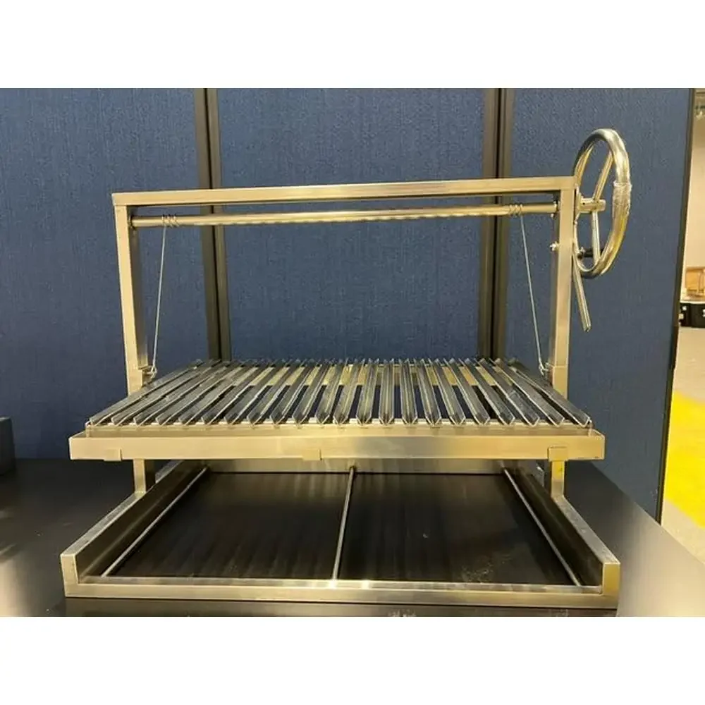 Stainless-Steel-V-Grate-Adjustable-Grill-36x24-Argentine-BBQ-Cooking ...