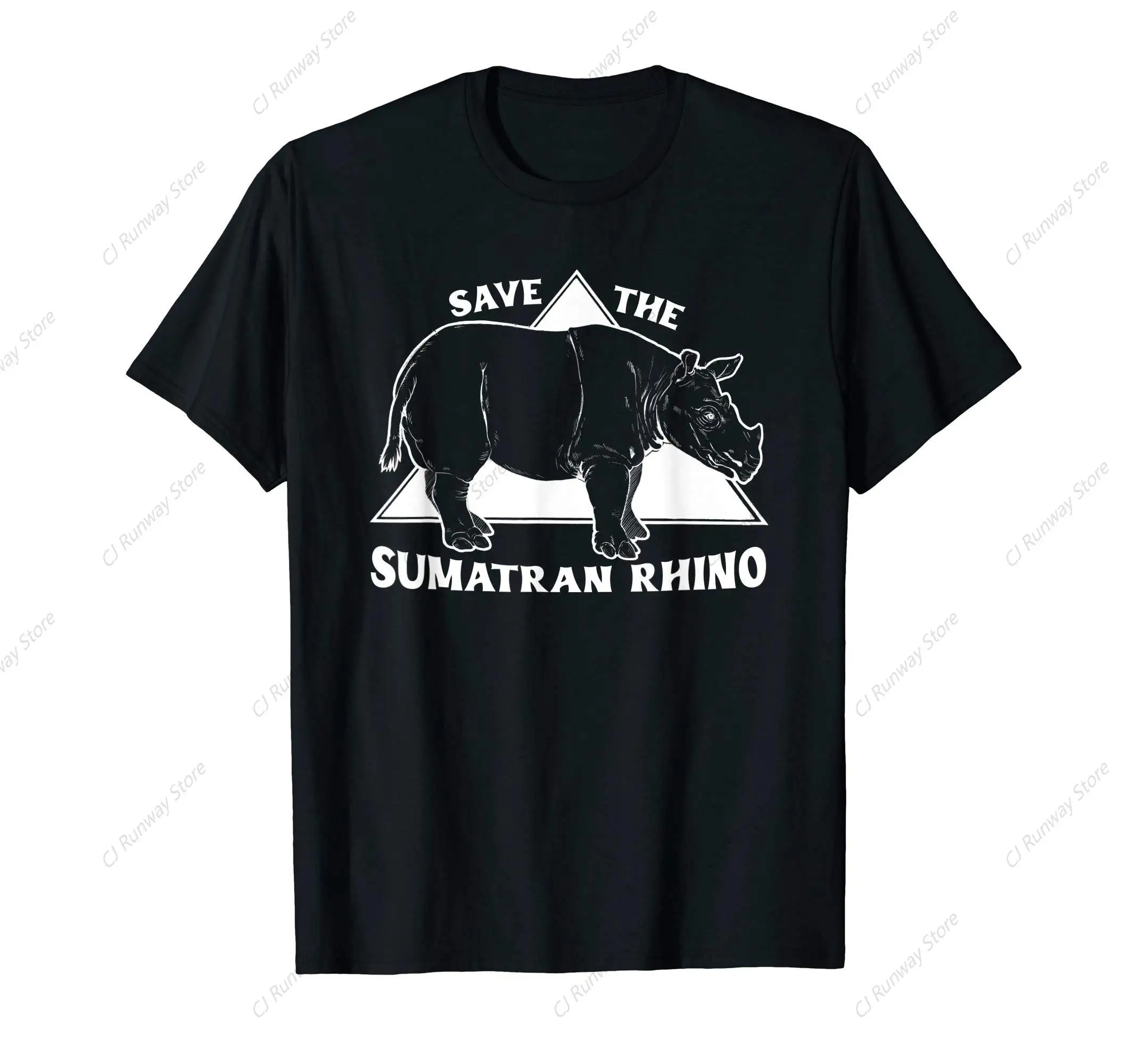 Save-The-Rhinos-Sumatran-Rhino-T-Shirt-Cotton-T-Shirt-For-Men-Hip-Hop-T ...