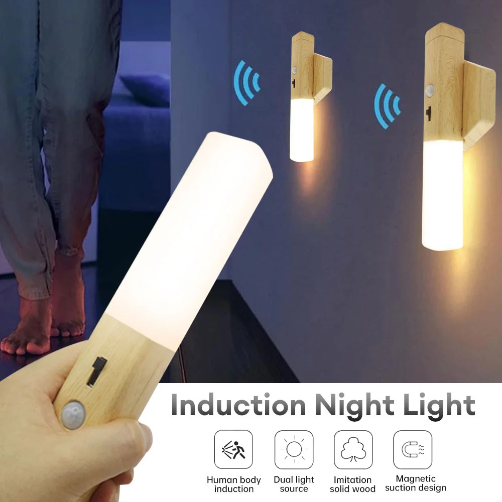 LED-Night-Light-PIR-Motion-Sensor-Magnetic-Wall-Lamp-USB-Rechargeable ...