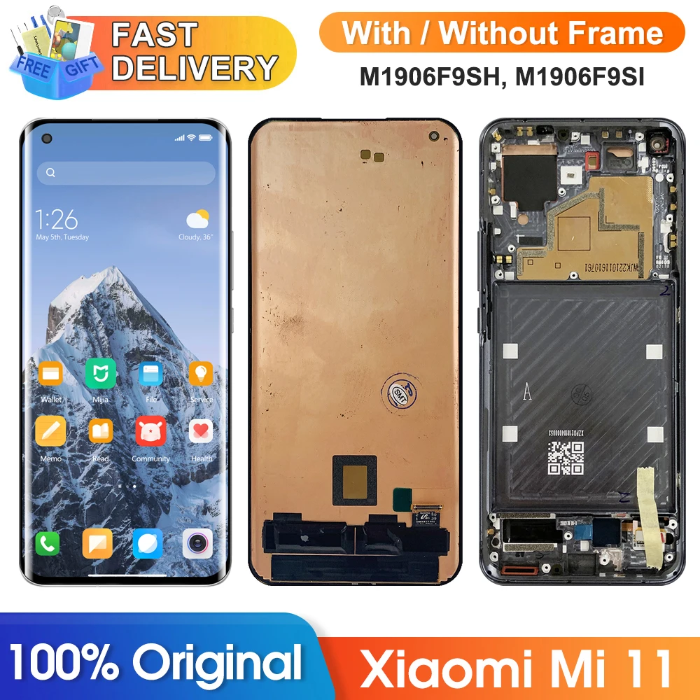 Pantalla táctil Digital Super AMOLED para Xiaomi Mi 11, M2011K2C ...