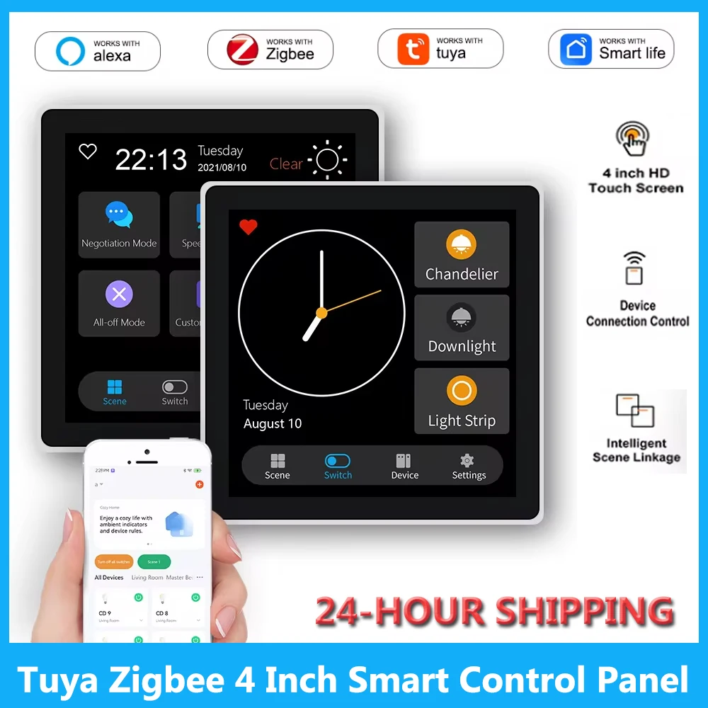Tuya-Smart-Zigbee-Panel-de-escena-de-pantalla-t-ctil-LCD-de-4-pulgadas ...