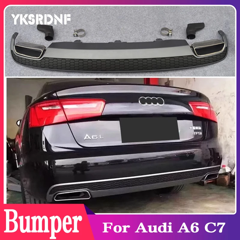 Automotive-Parts-S6-Style-Rear-Bumper-Lip-For-2012-2015-Audi-A6-C7 ...
