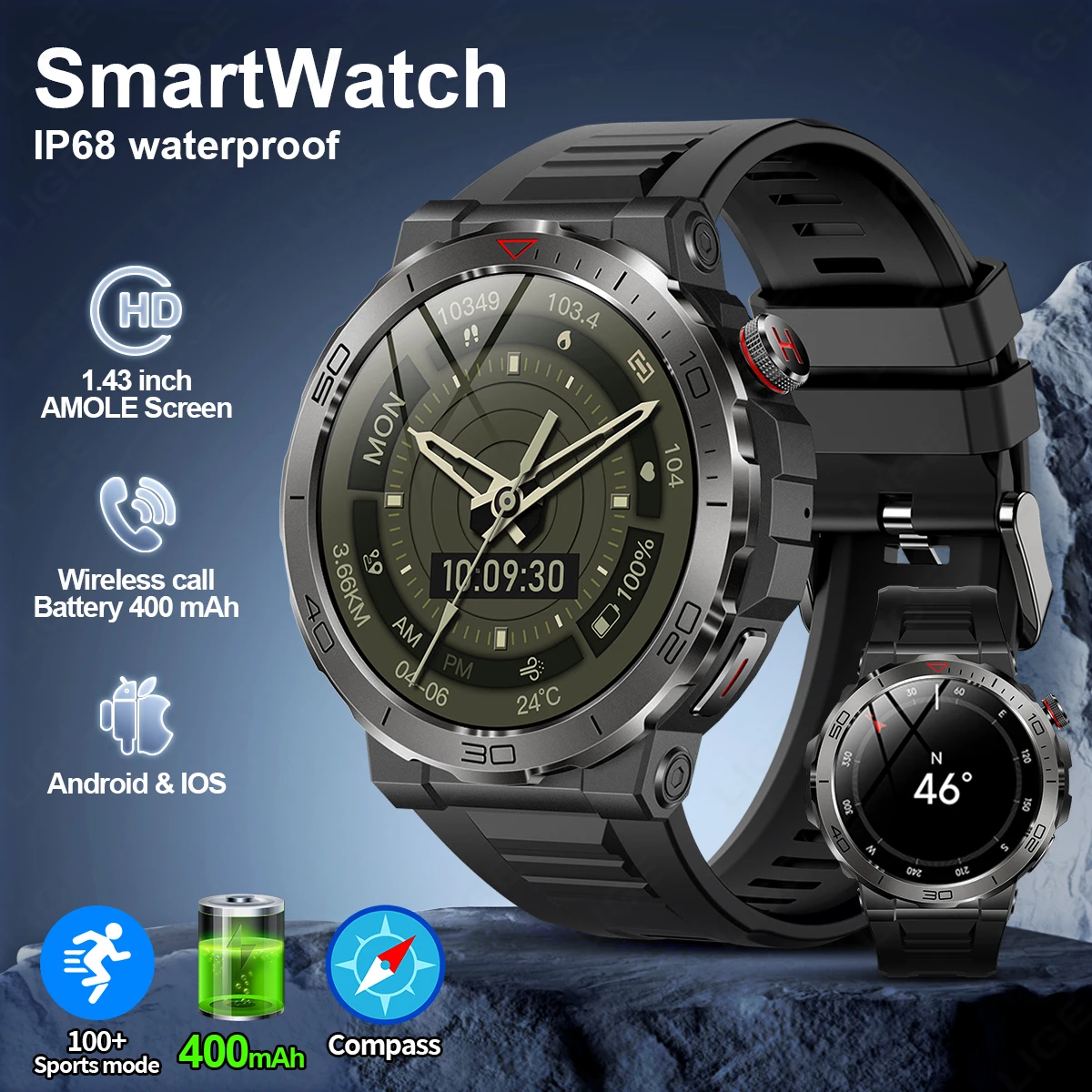 Reloj-inteligente-LIGE-para-hombre-br-jula-militar-IP68-relojes ...