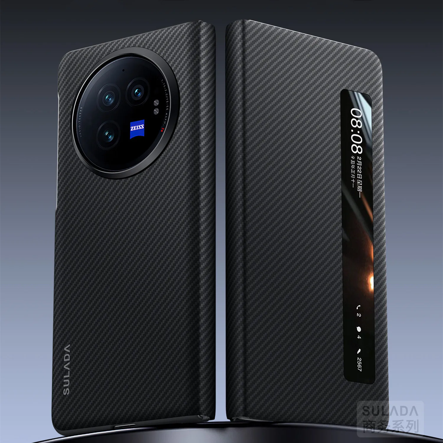 Sulada-Luxury-Carbon-Fiber-Pattern-Leather-Magsafe-Case-For-VIVO-X-Fold ...