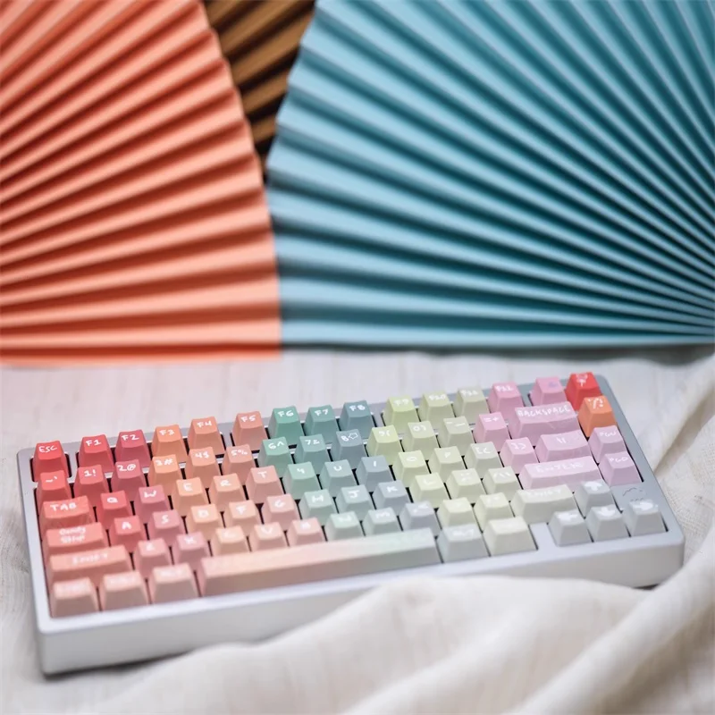 Rainbow-Candy-Key-Caps-Set-134-Keys-Cherry-Profile-PBT-5-Sided-Dye ...