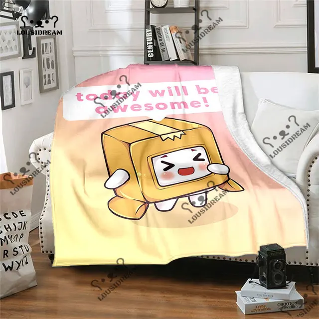 Lankybox Beding Blanket Ultra-Soft Micro Flannel Boxy and Foxy Living ...