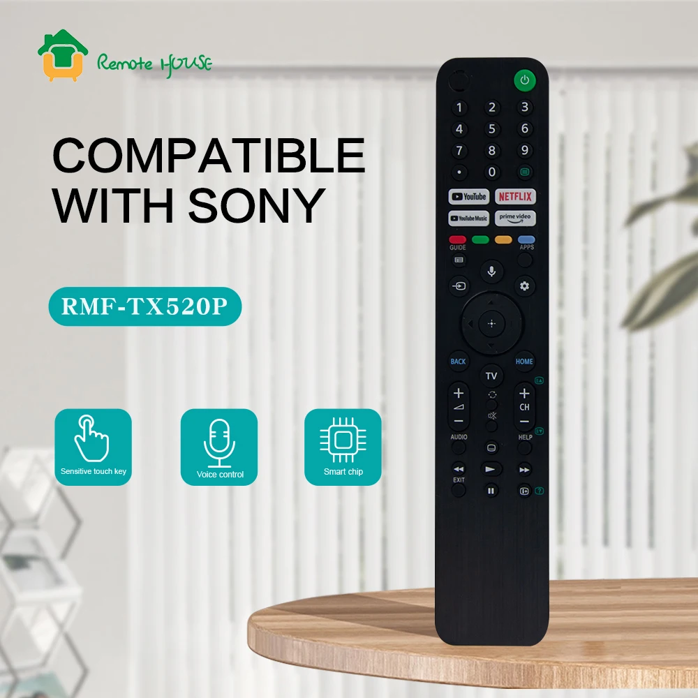 RMF-TX520P-Remote-500P-520U-Voice-Remote-Control-For-Sony-4K-Smart-TV ...