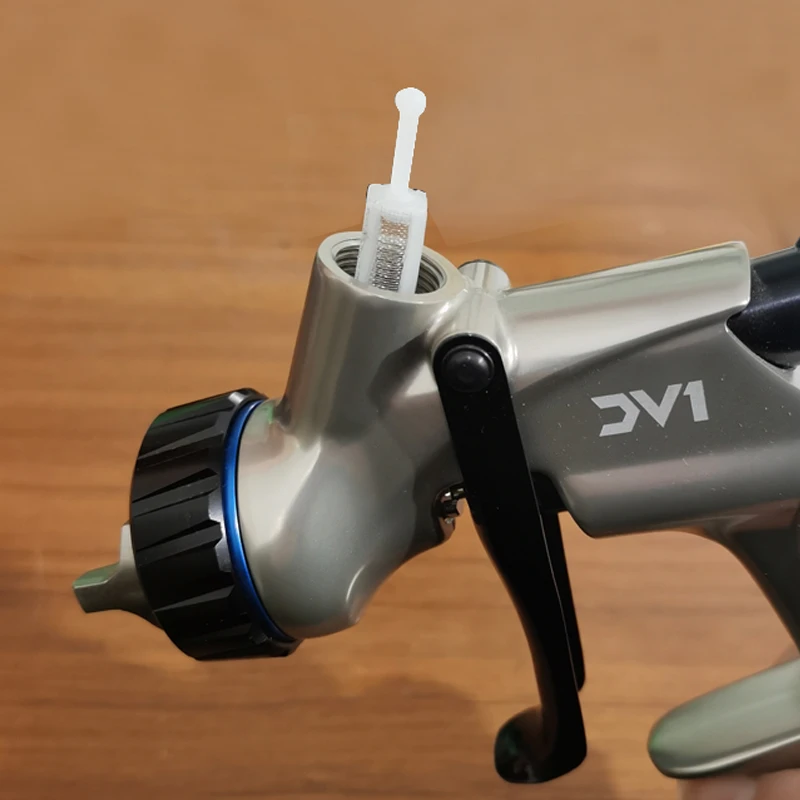 120 Mesh Pot Spray Gun Filter Stainless Steel Built In Paint Funnel For ...