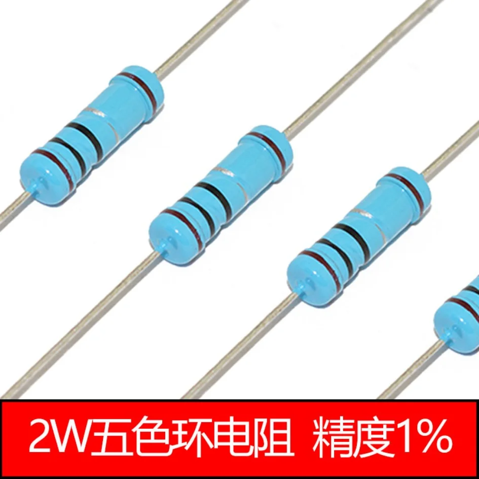 50pcs-Metal-Film-Resistors-2Watts-1-100-120-150-180-200-220-240-270-300 ...