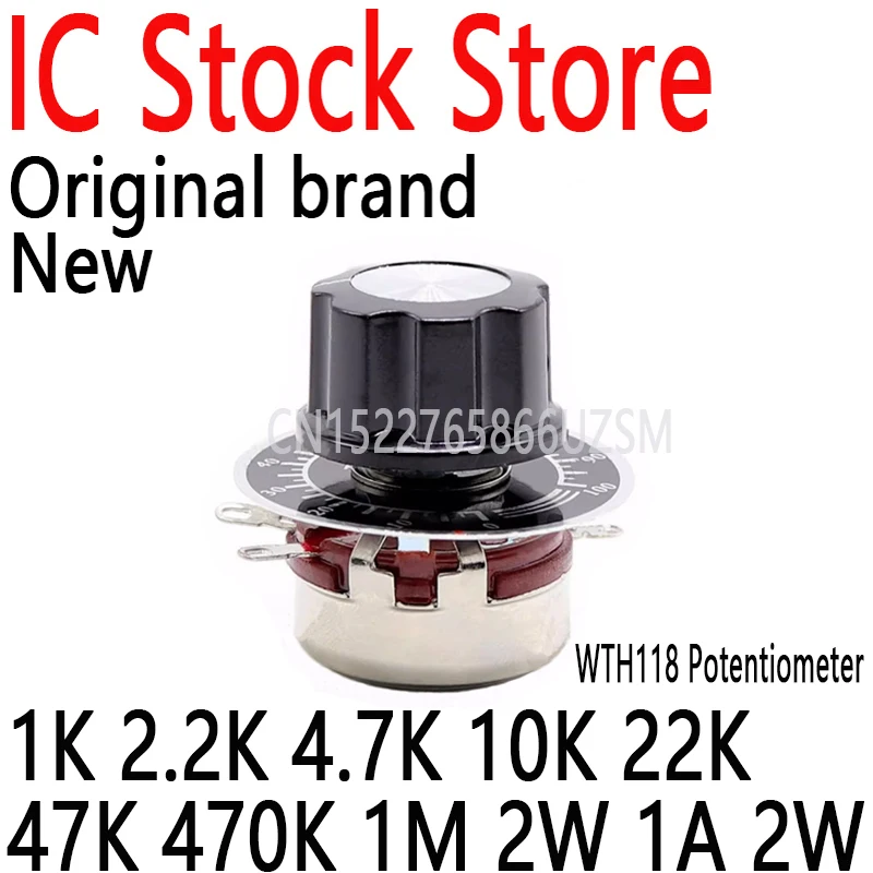 2-SET-Potentiometer-New-Authentic-Variable-Resistor-VR-Resistance-100K ...