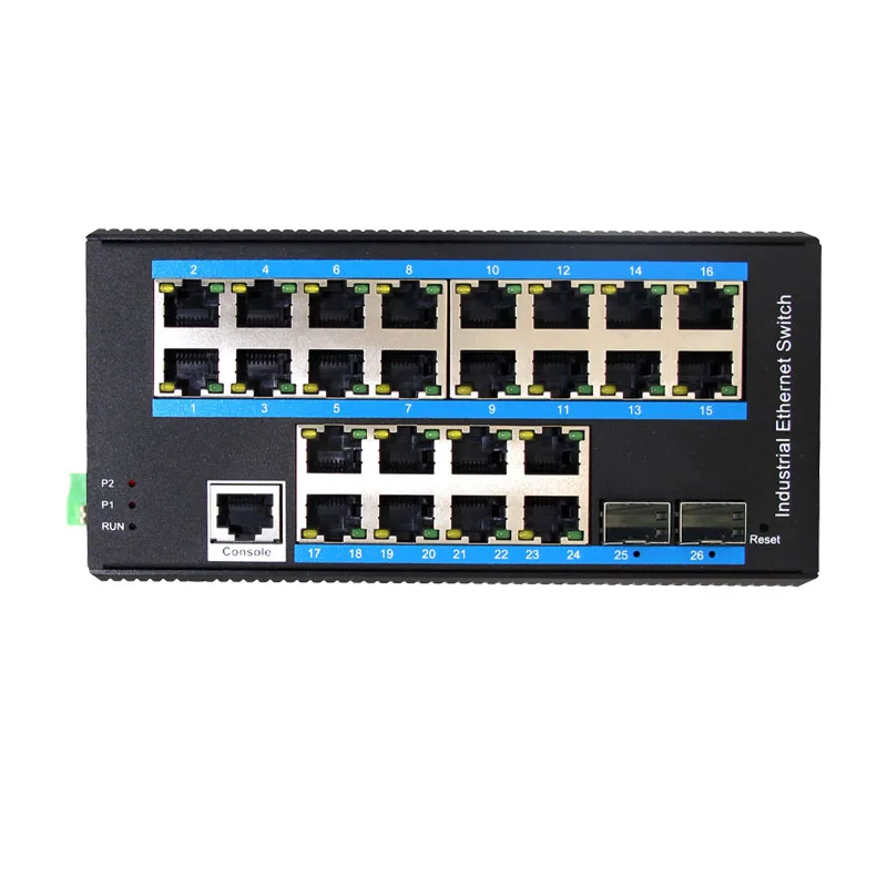 JT-COM L2 managed industrial grade POE with 24*1000M RJ45 slot ports ...