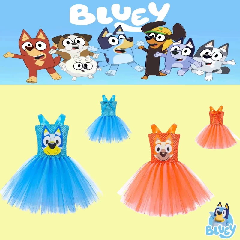 Bluey-Princess-Dress-Halloween-Children-S-Animal-Costume-Bluey-Bingo ...