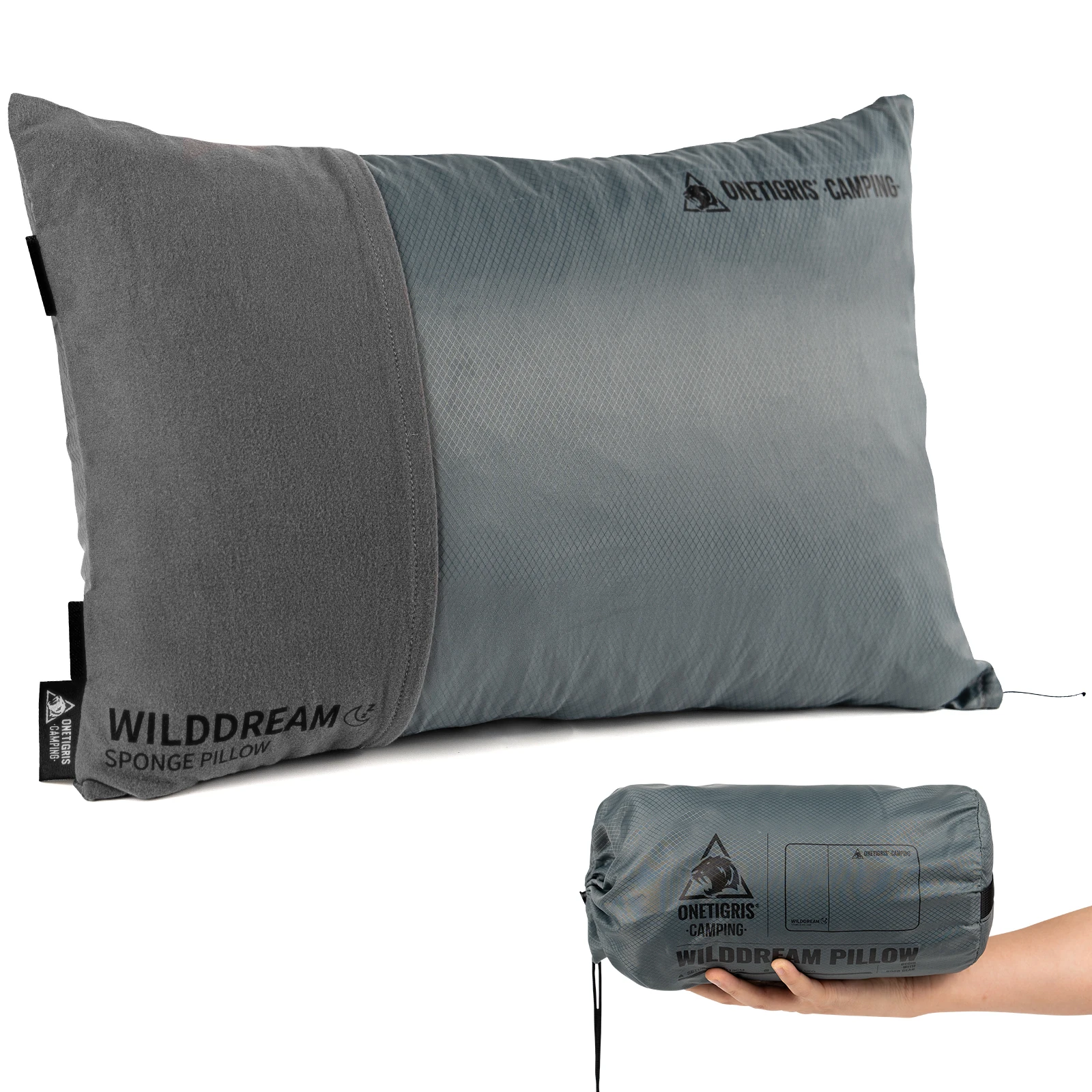 ONETIGRIS Camping Pillow Ultralight Sponge Pillow for Neck Lumbar ...