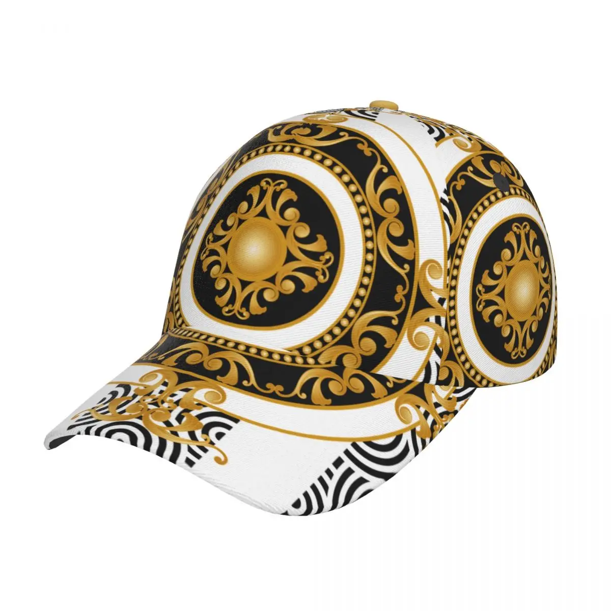 Golf-Hat-Men-Baseball-Cap-Sports-Gold-Baroque-Leopar-Luxury-Casual ...
